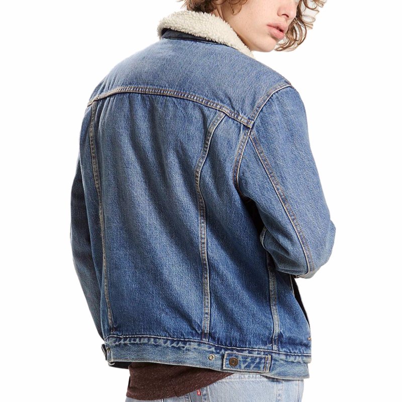 Blouson En Jean Fourré Levis Homme Sherpa Trucker