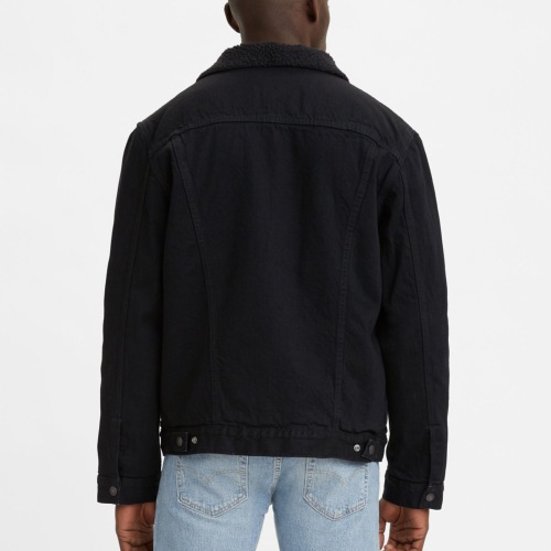 Blouson en jean fourré Levis homme Sherpa Trucker noir